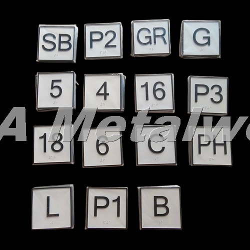 Custom Die-Cast steel 3D Indicator Braille Signage with 3m tape white ...